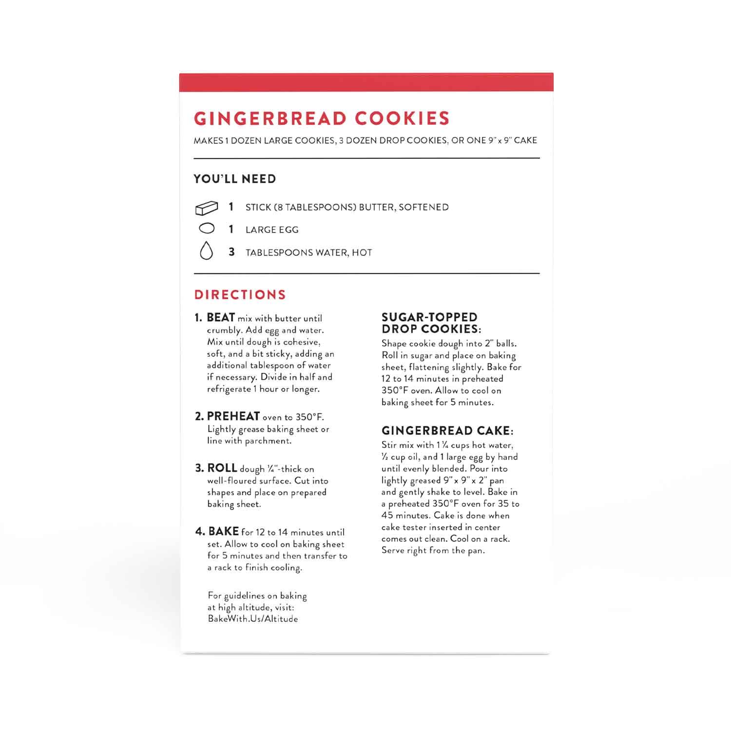 Cookie and Cake Mix, Gingerbread, 21 Oz