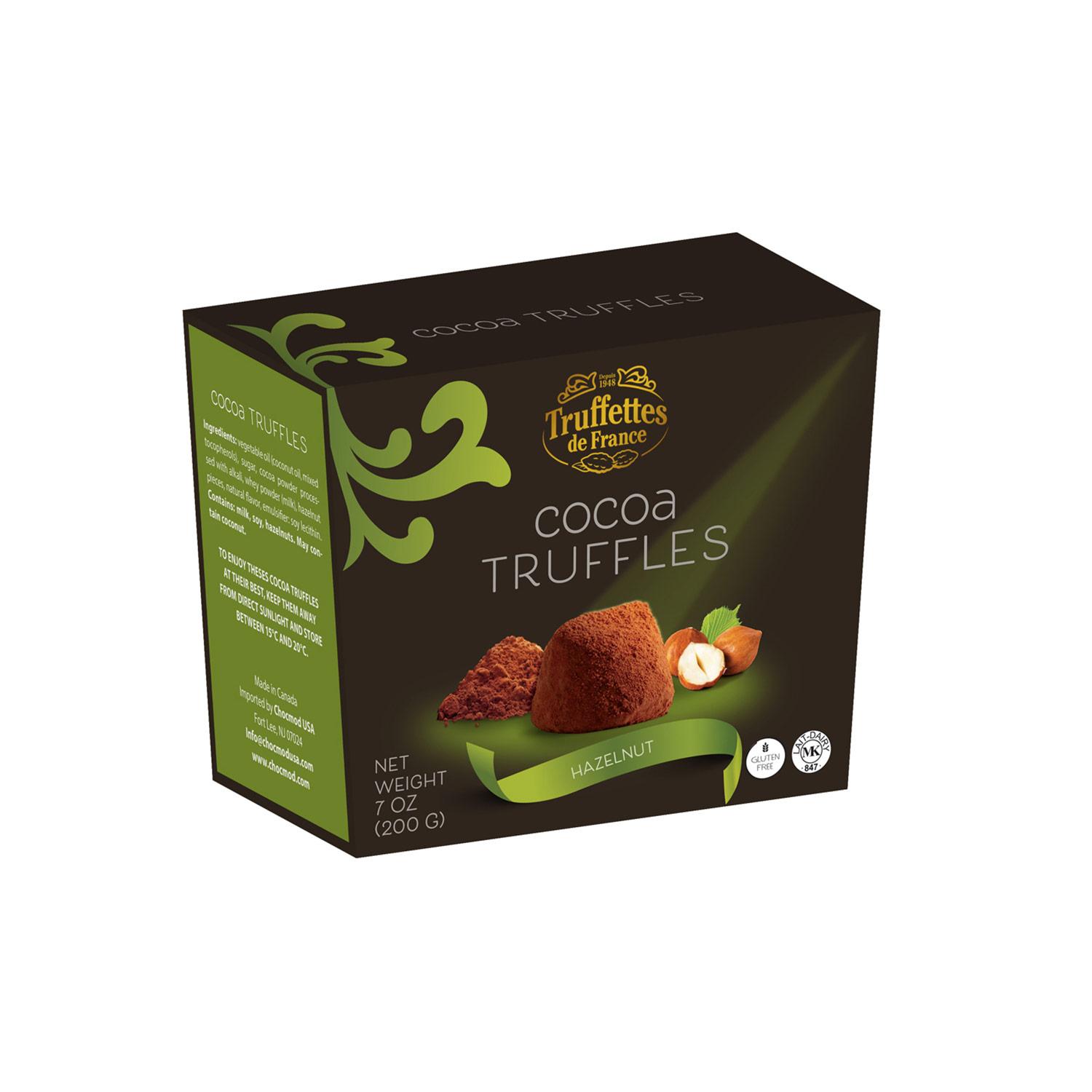 Hazelnut Dusted Cocoa Truffles, 7 Oz