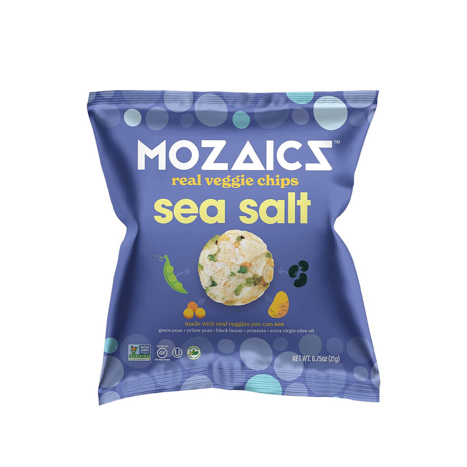 Popped Veggie & Potato Chips, Sea Salt, 0.75 Oz (4 Ct)
