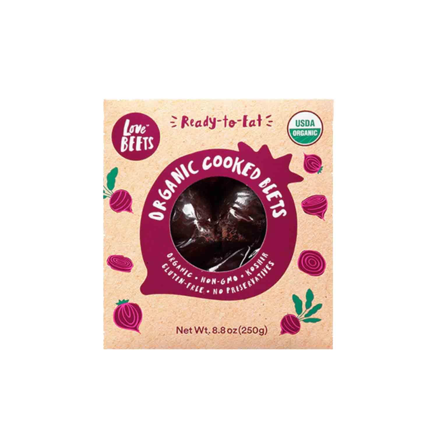 Organic Cooked Red Beets, 8.8 Oz