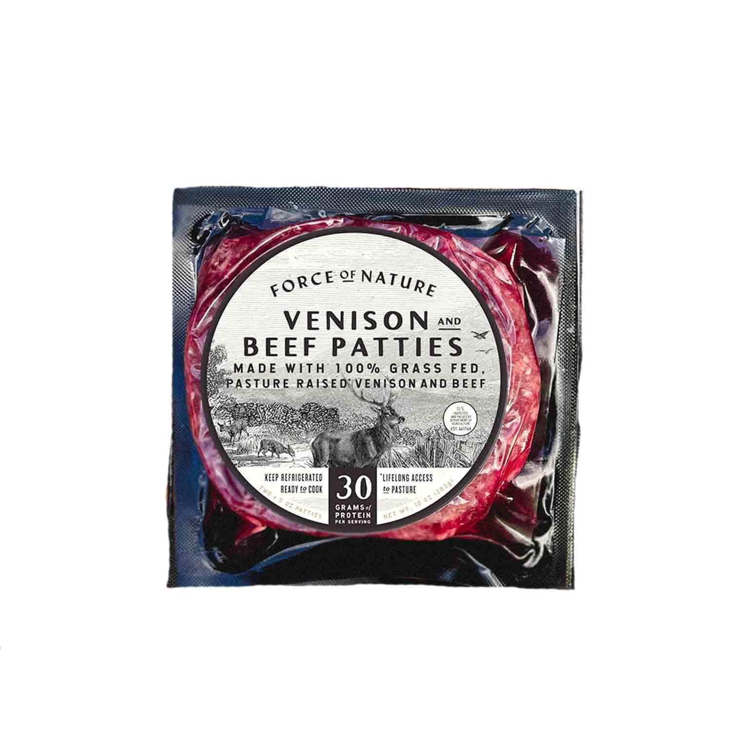 Grass-Fed Venison and Beef Patties, 10 Oz (2 Ct)