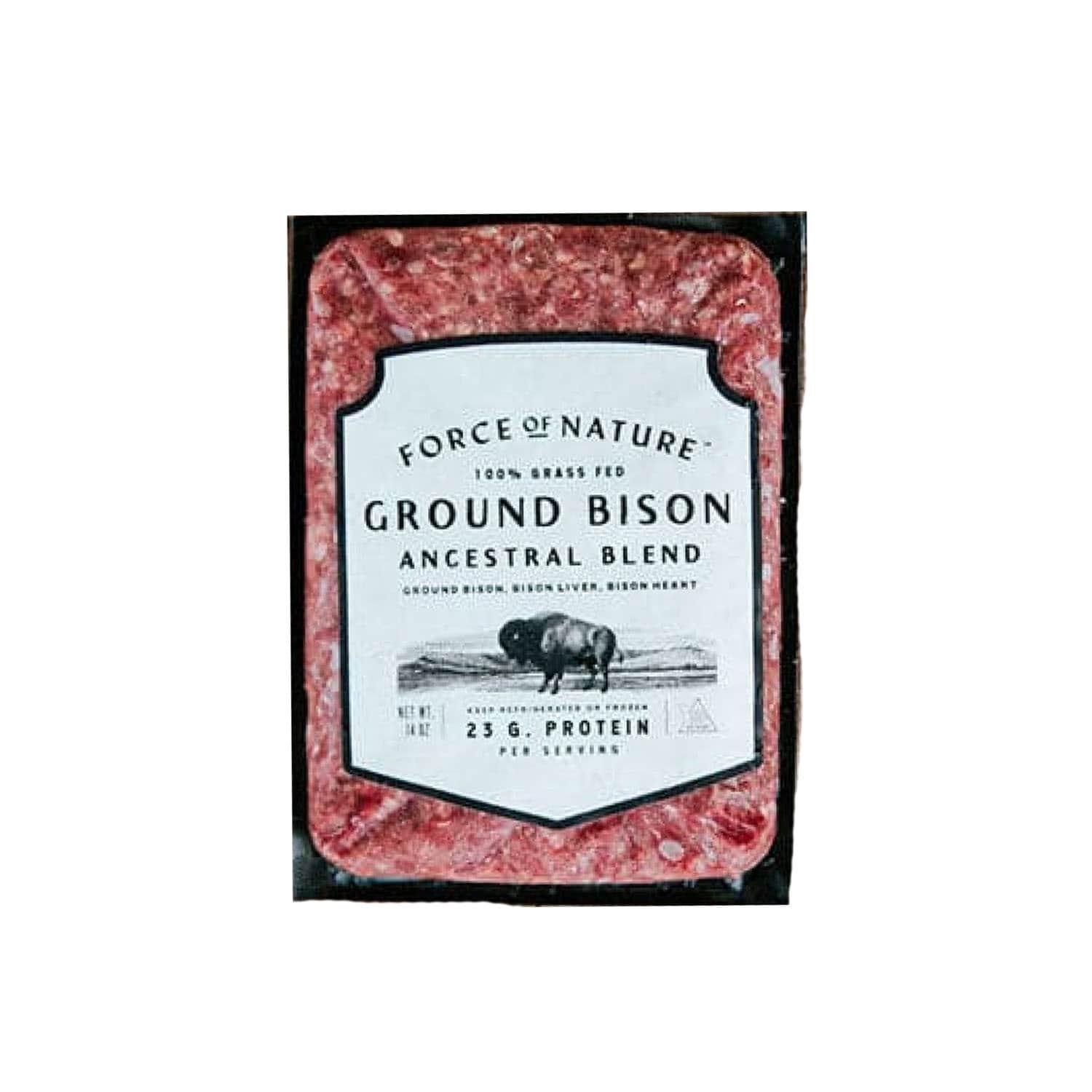 Ground Bison, 100% Grass-Fed, Ancestral Blend, 14 Oz