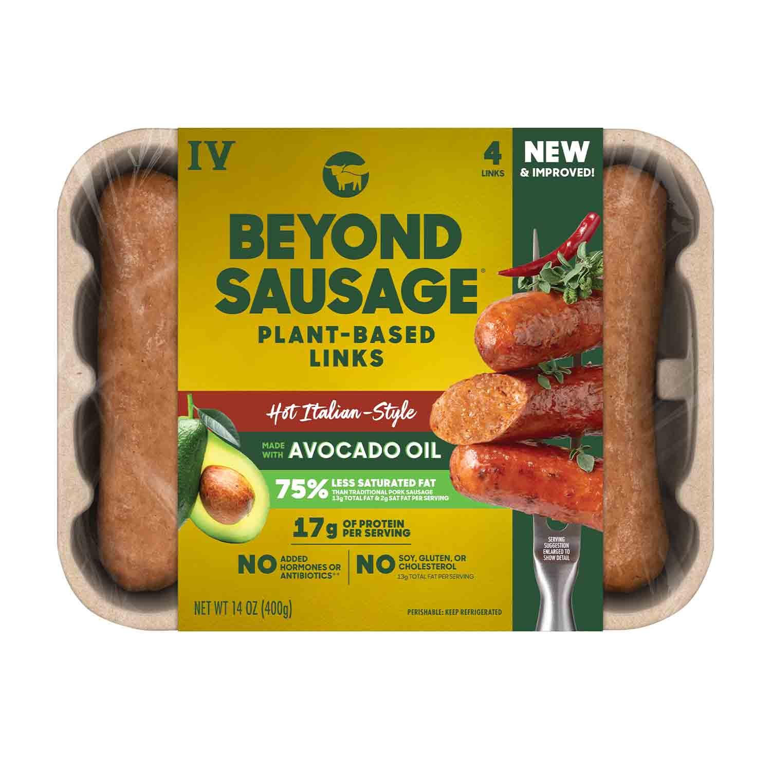 Plant-Based Sausage Links, Hot Italian, 14 Oz