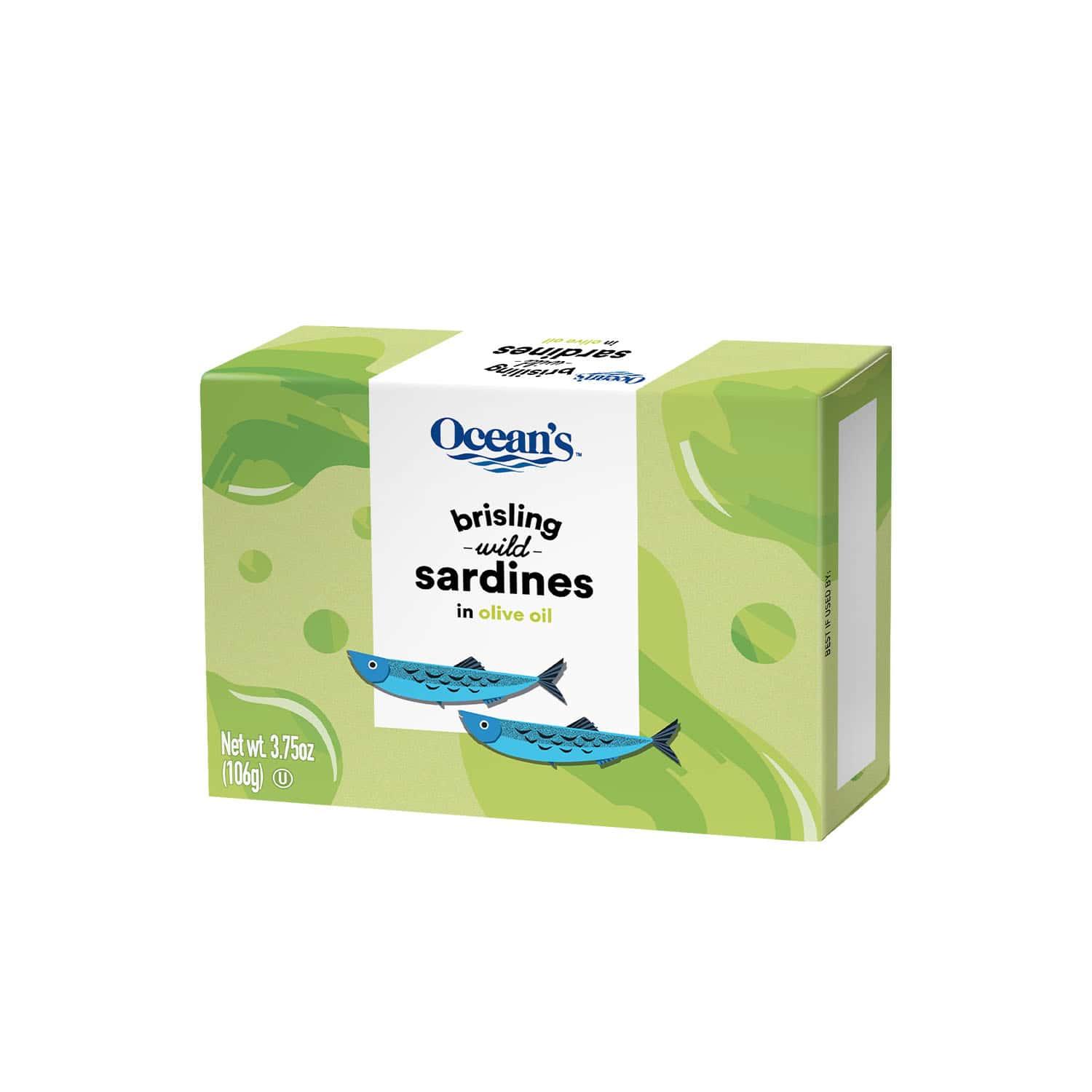 Brisling Sardines in Olive Oil, 3.8 Oz