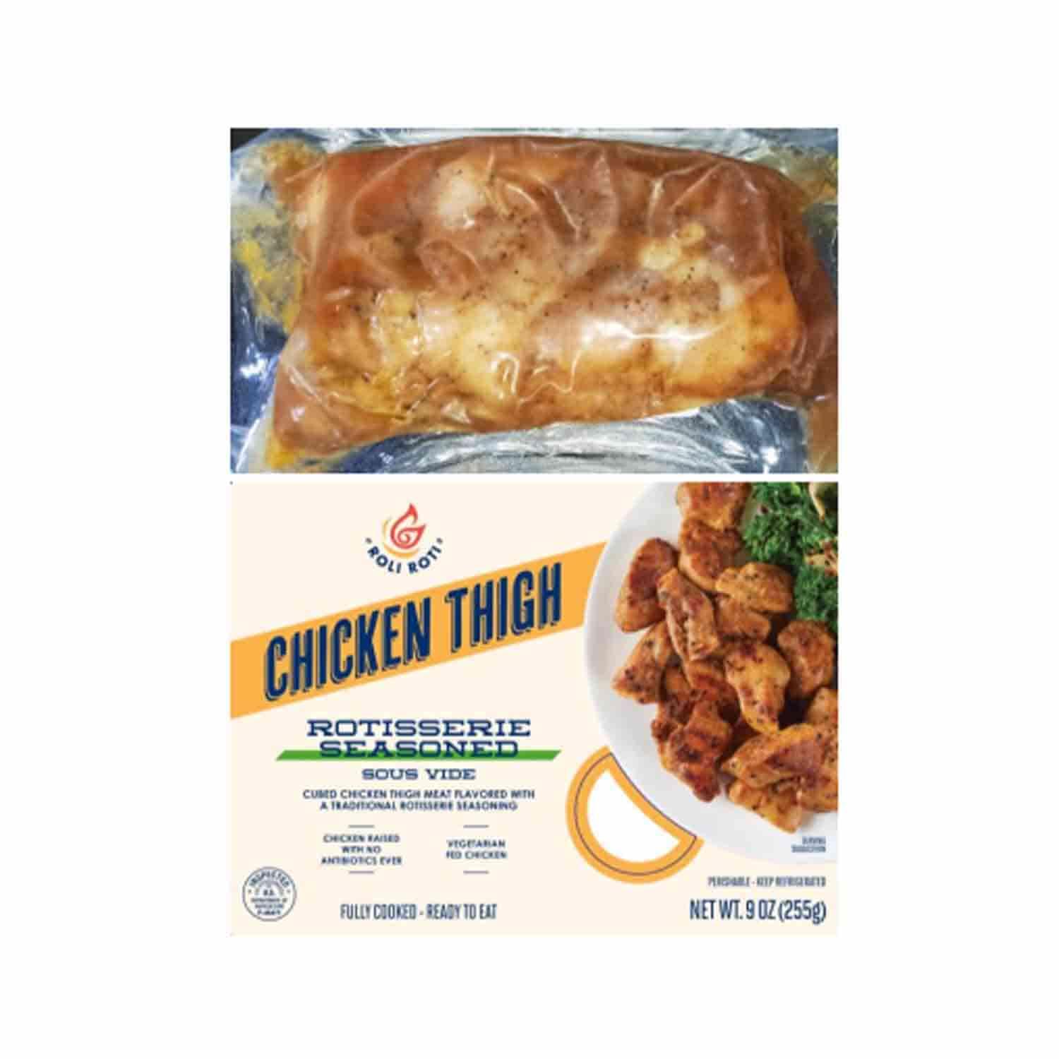 Sous Vide Chicken Thigh, Rotisserie Seasoned, 9 Oz