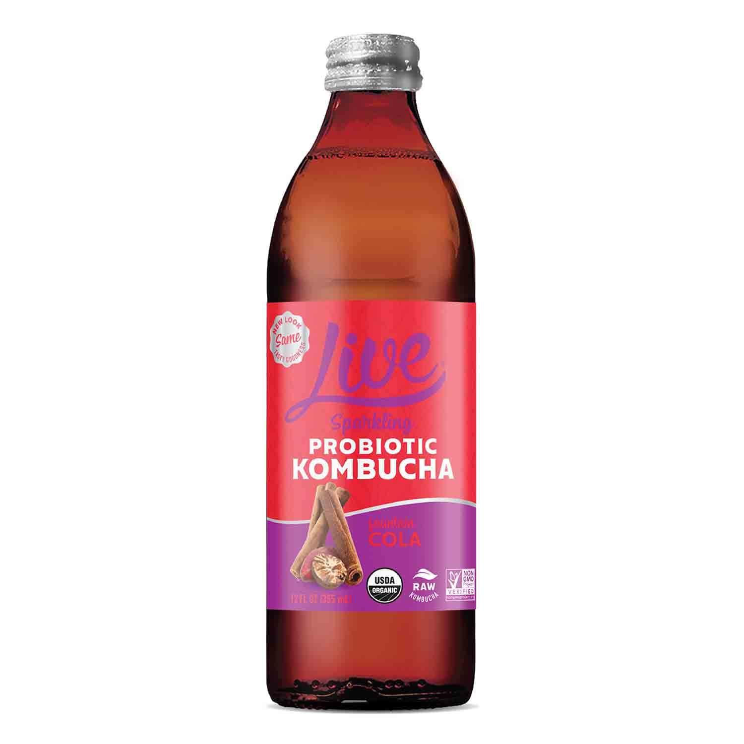 Sparkling Probiotic Kombucha, Fountain Cola, 12 Fl Oz