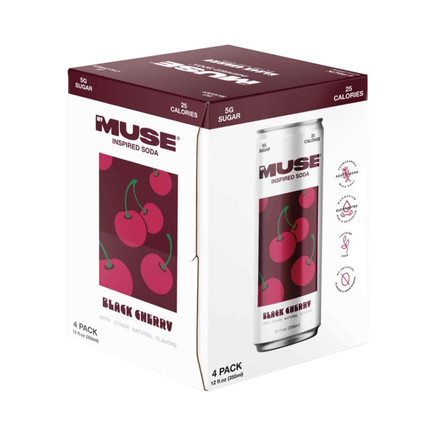 Inspired Soda, Black Cherry, 12 Fl Oz (4 Ct)