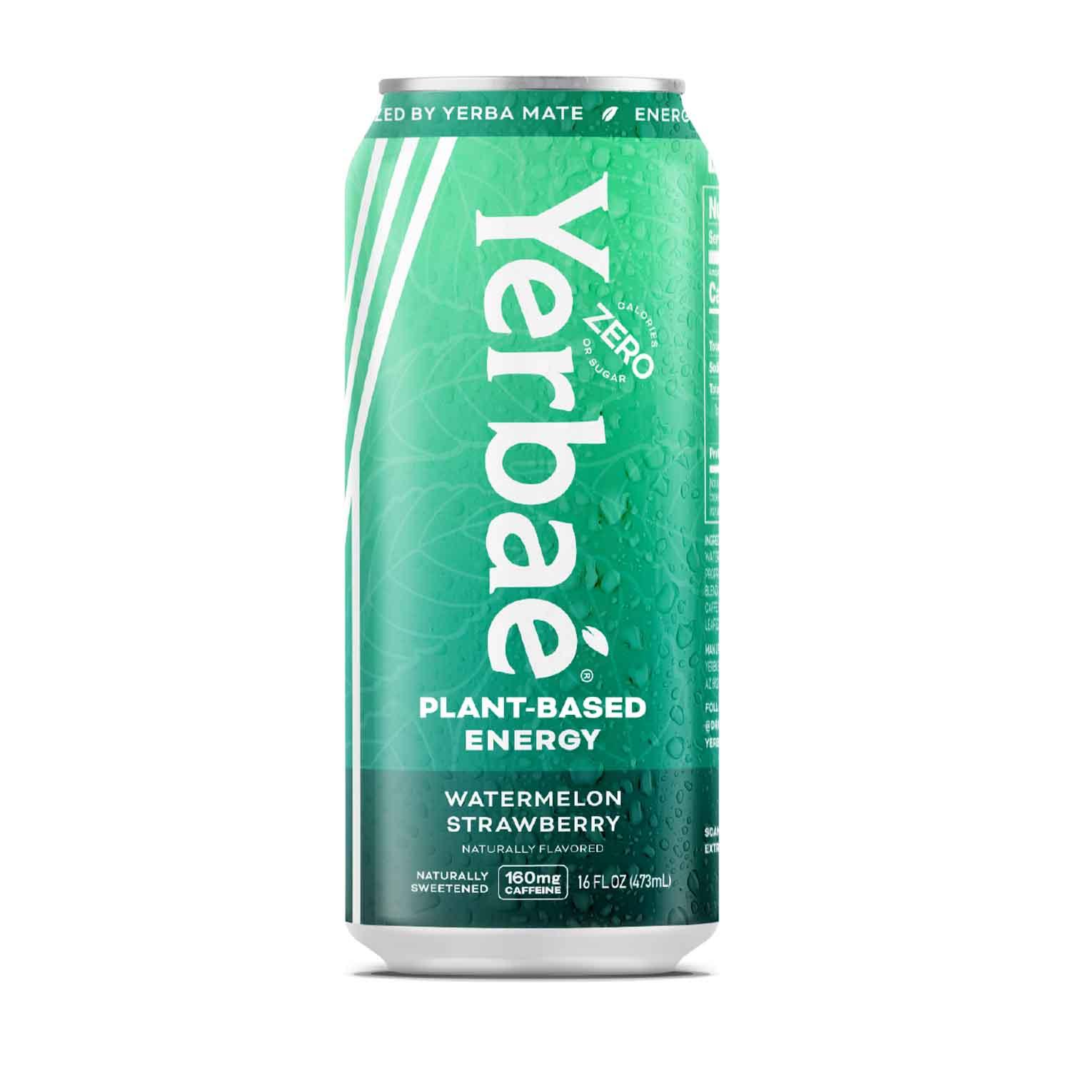 Yerba Mate Energy Drink, Watermelon Strawberry, 16 Fl Oz