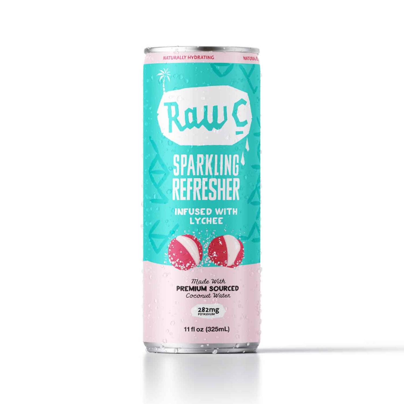 Sparkling Coconut Water Refresher, Lychee Infused, 12 Fl Oz