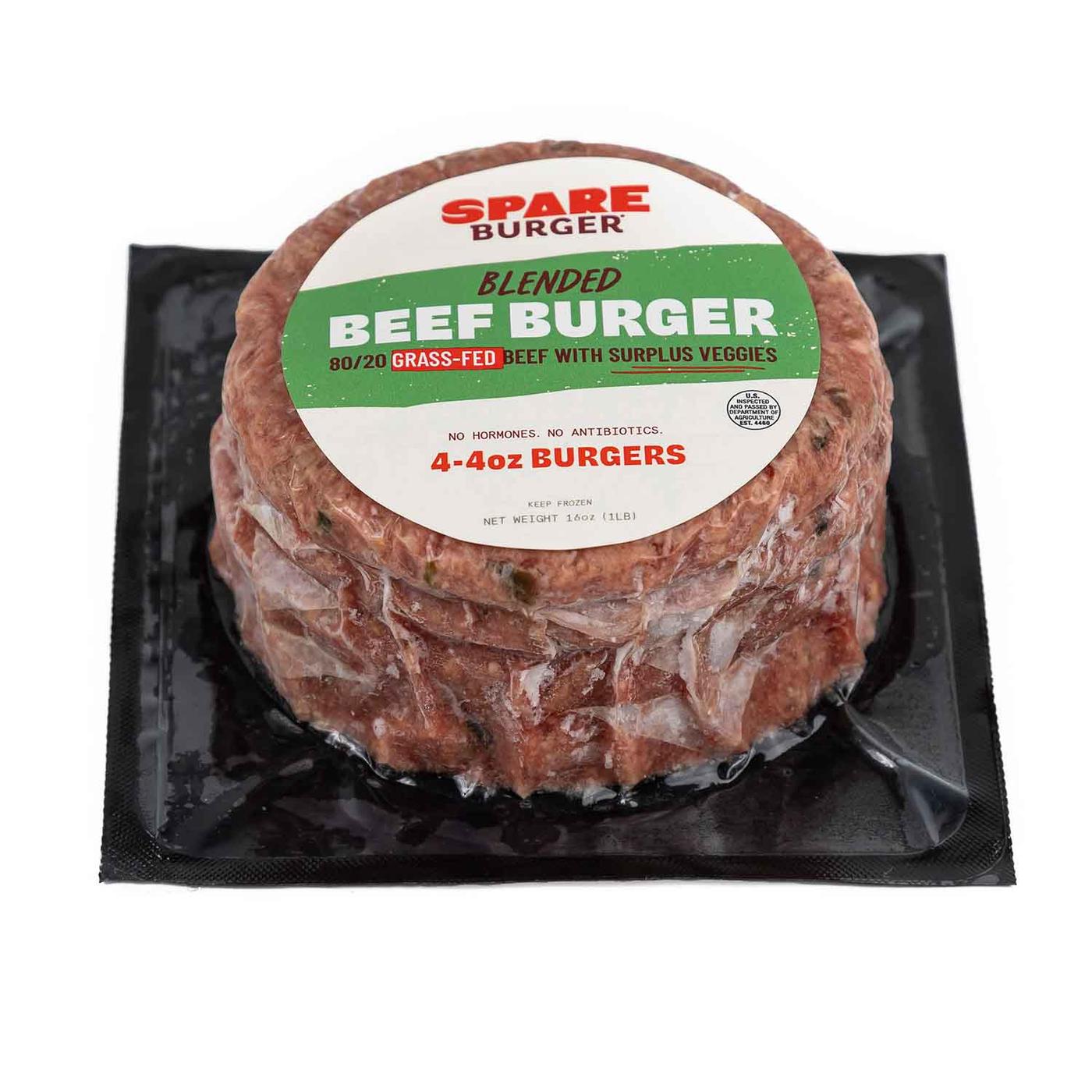 Spare Burger, Blended Beef Patties, 16 Oz