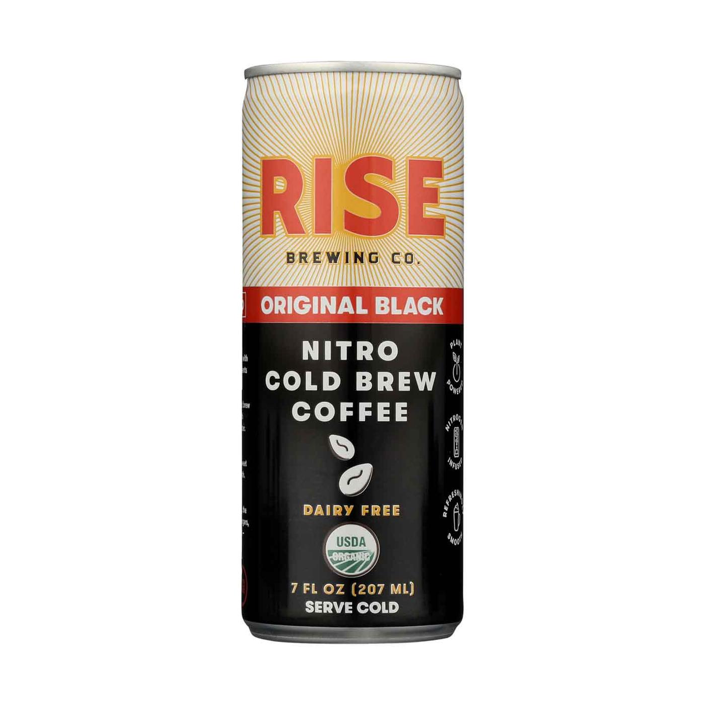 Organic Nitro Cold Brew Coffee, Black, 7 Fl Oz