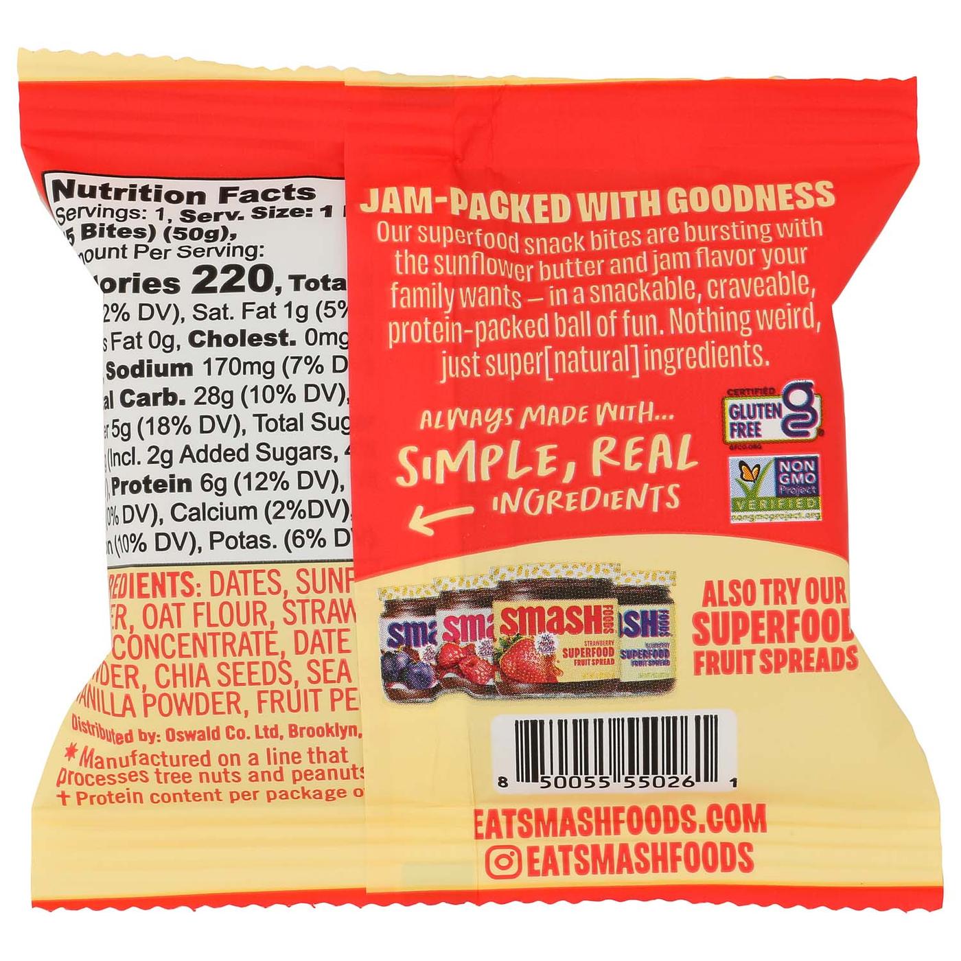 Superfood Snack Bites, Strawberry Filled, 14.4 Oz