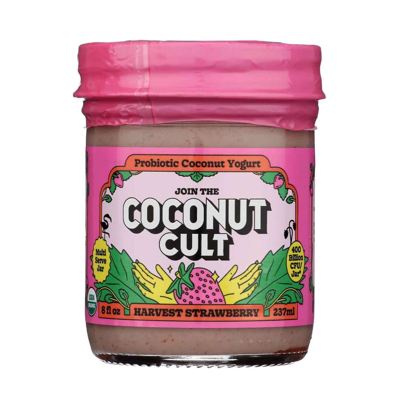 Organic Probiotic Coconut Yogurt, Harvest Strawberry, 8 Oz