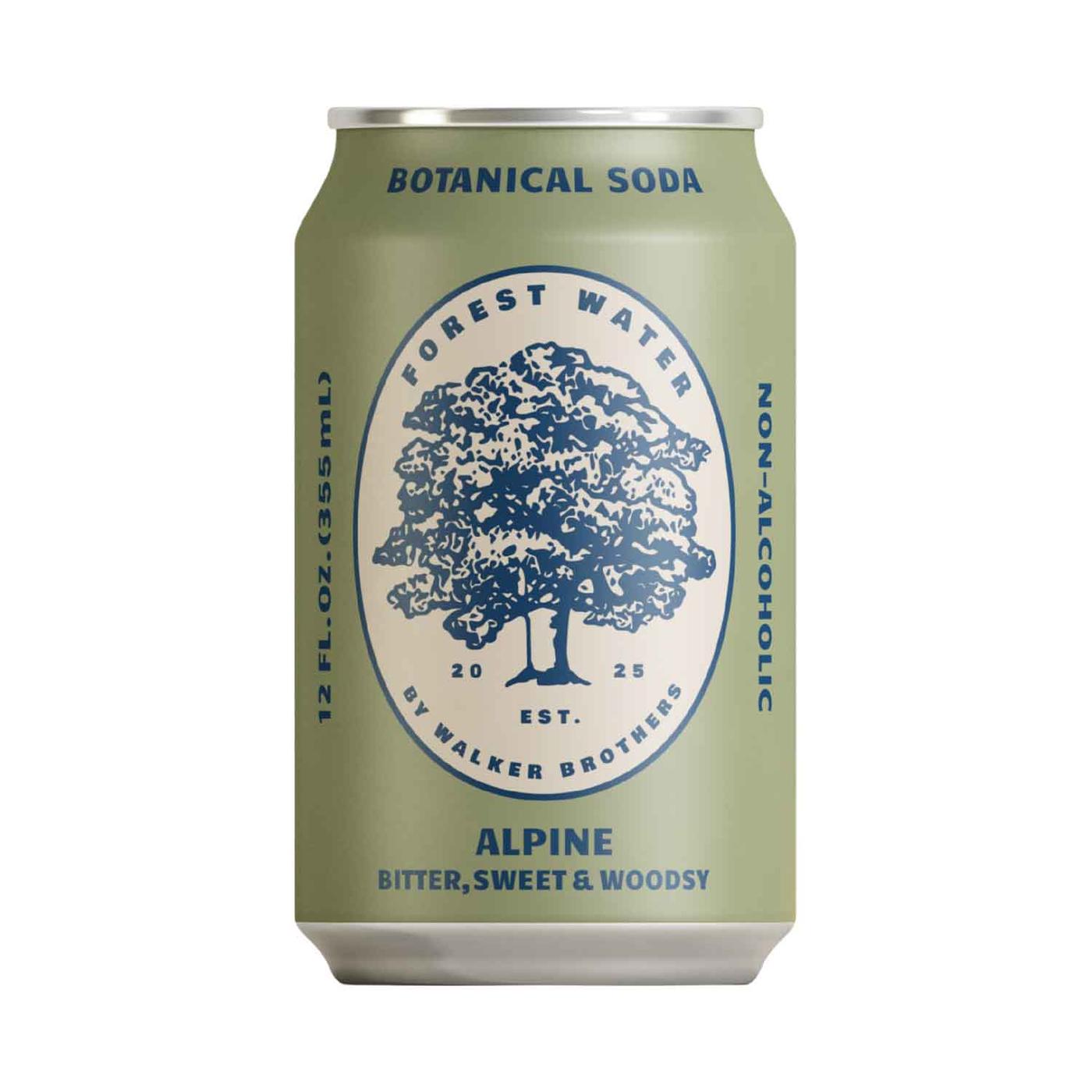 Non-Alcoholic Botanical Soda, Alpine 12 Fl Oz