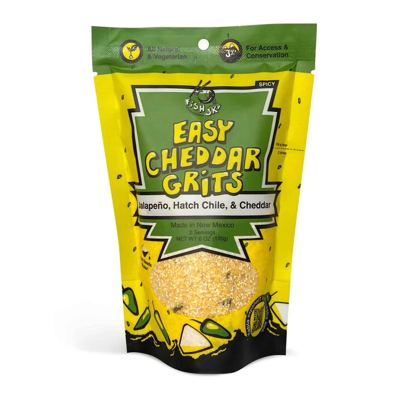 Easy Cheddar Grits, Jalapeno, Hatch Chile & Cheddar, 6 Oz