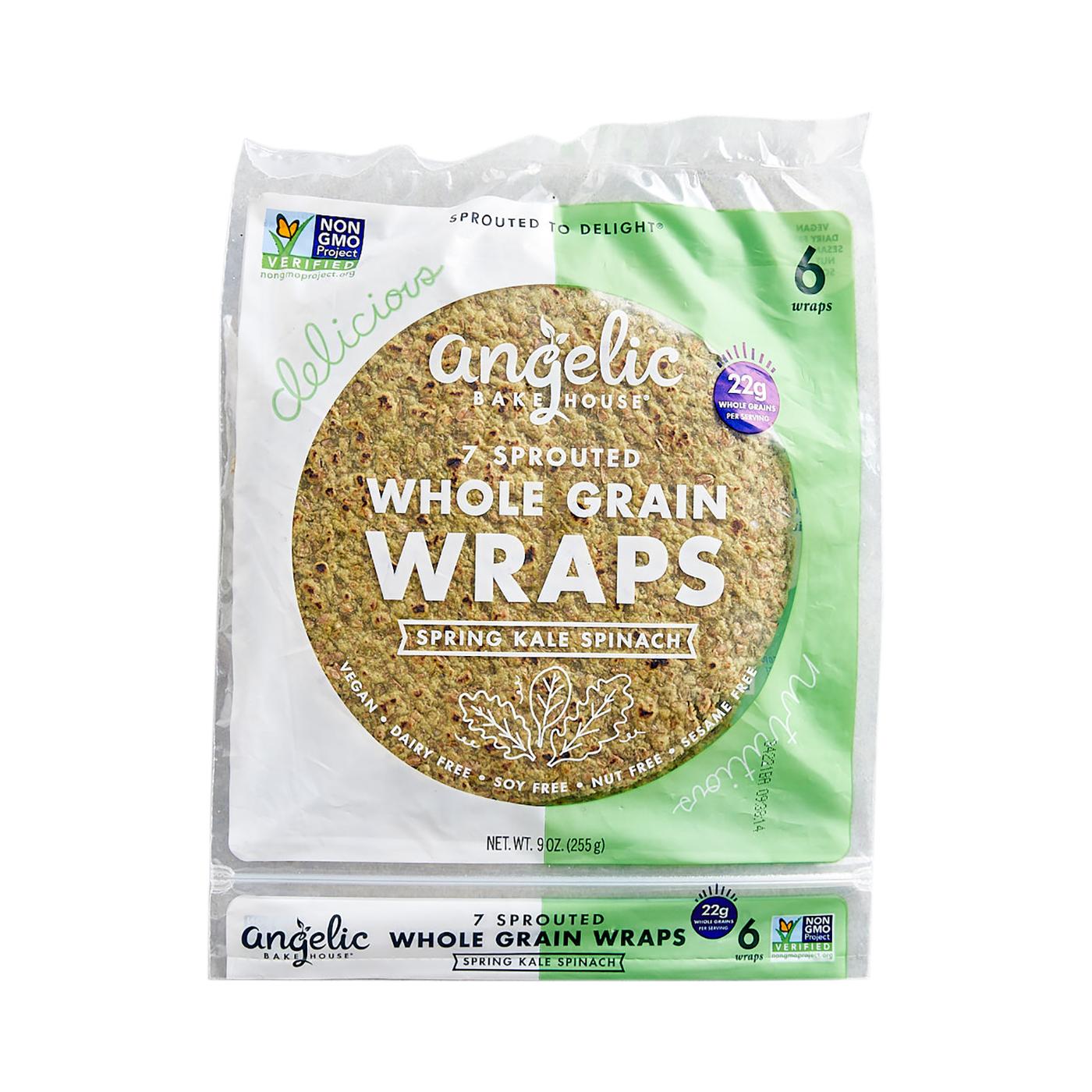 Sprouted Whole Grain Kale & Spinach Wraps, 9 Oz