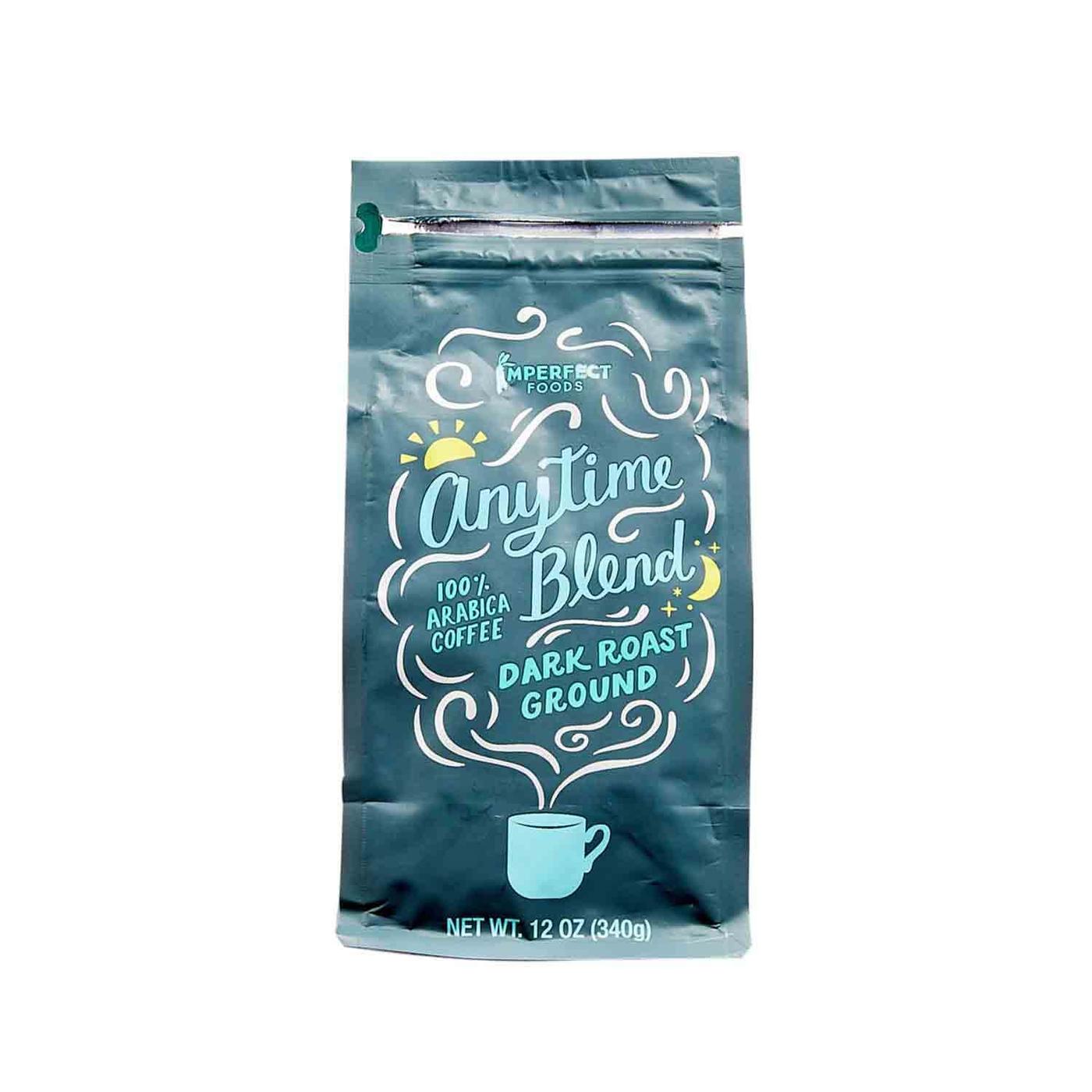 Anytime Blend Dark Roast 100% Arabica Ground Coffee, 12 Oz