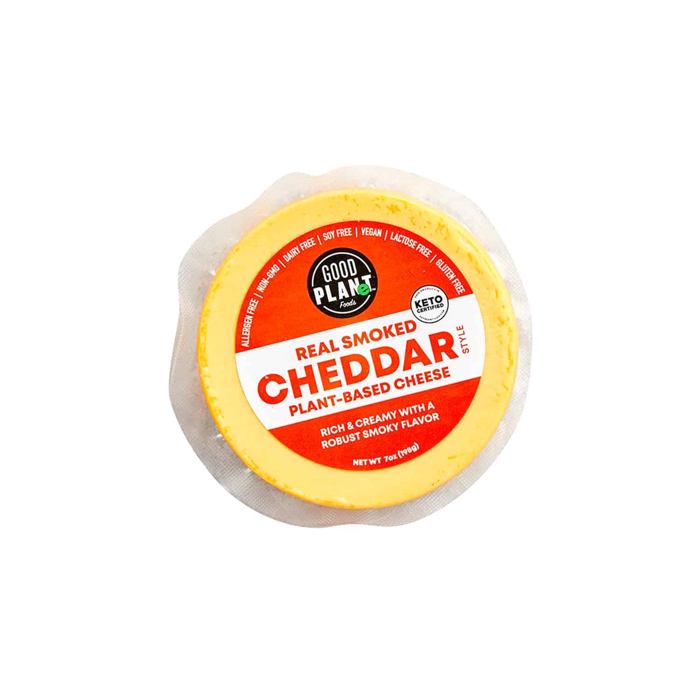 Plant-Based Real Smoked Cheddar Style Cheese Wheel, 7 Oz
