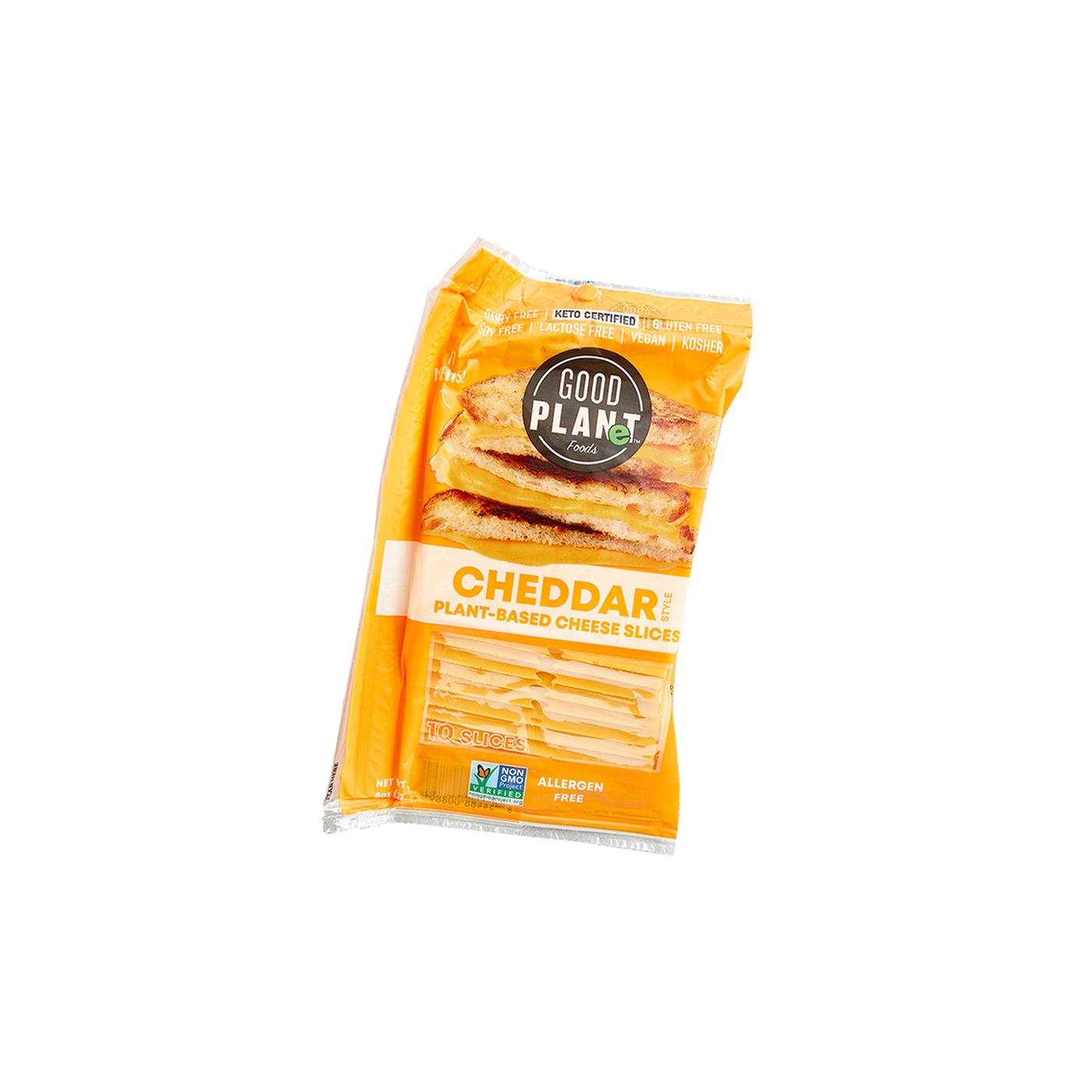 Plant-Based Cheddar Cheese Slices, 8 Oz