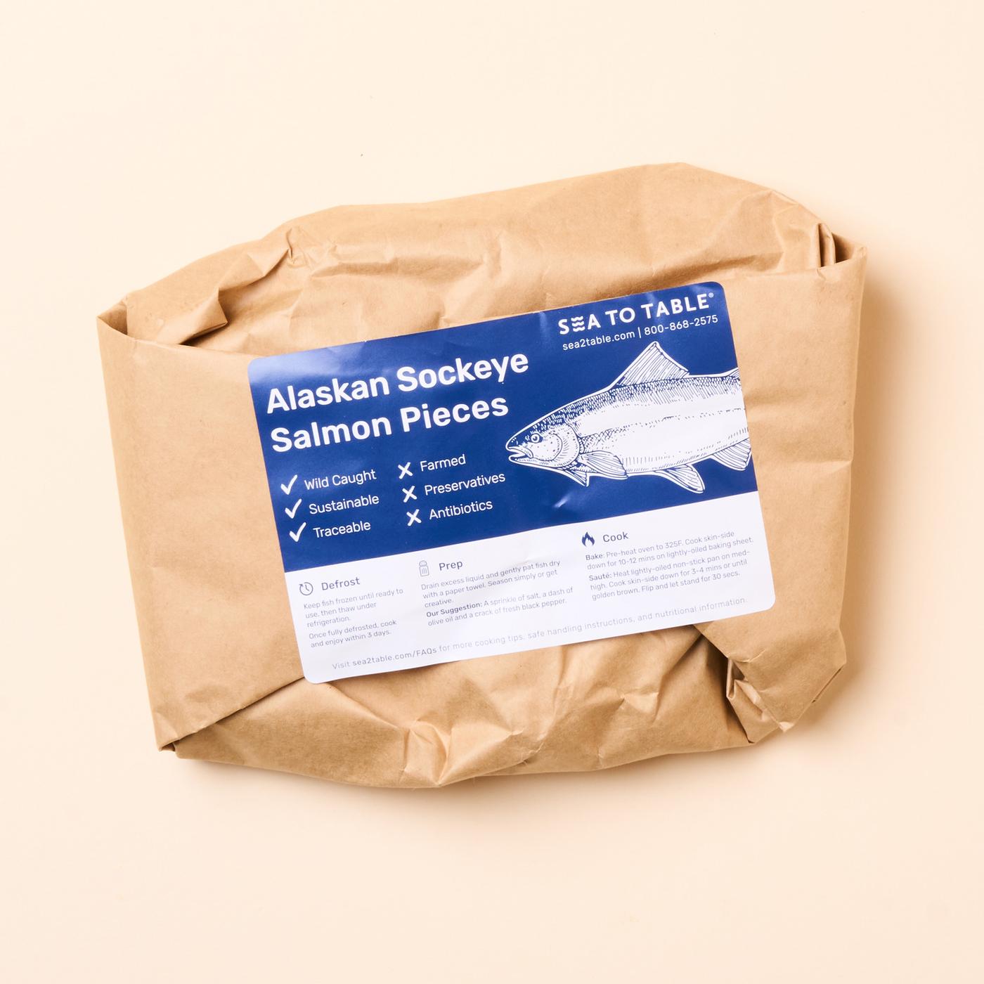 Salmon Pieces, Wild Alaskan Sockeye, 12 Oz