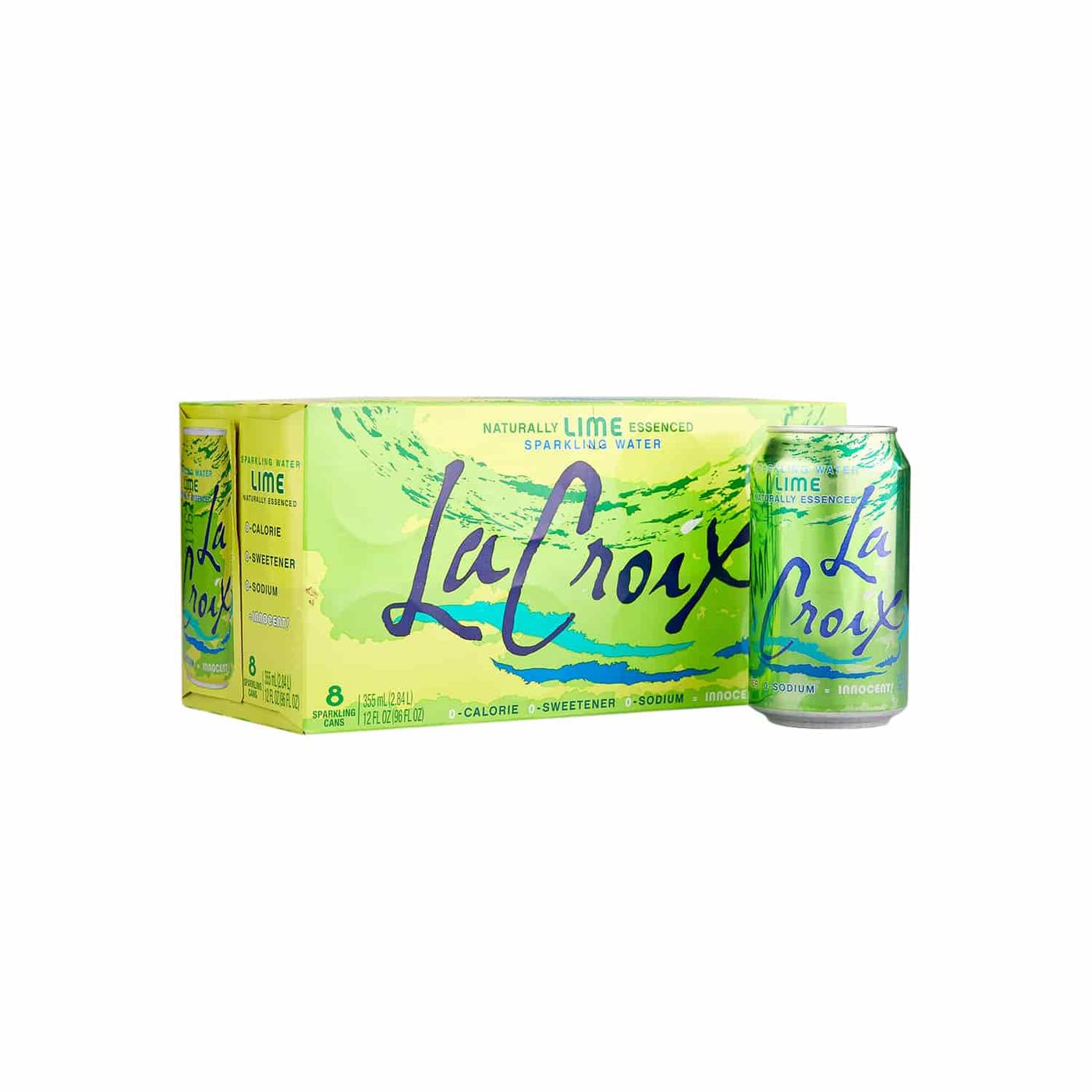 Sparkling Water, Lime, 12 Fl Oz (8 Ct)