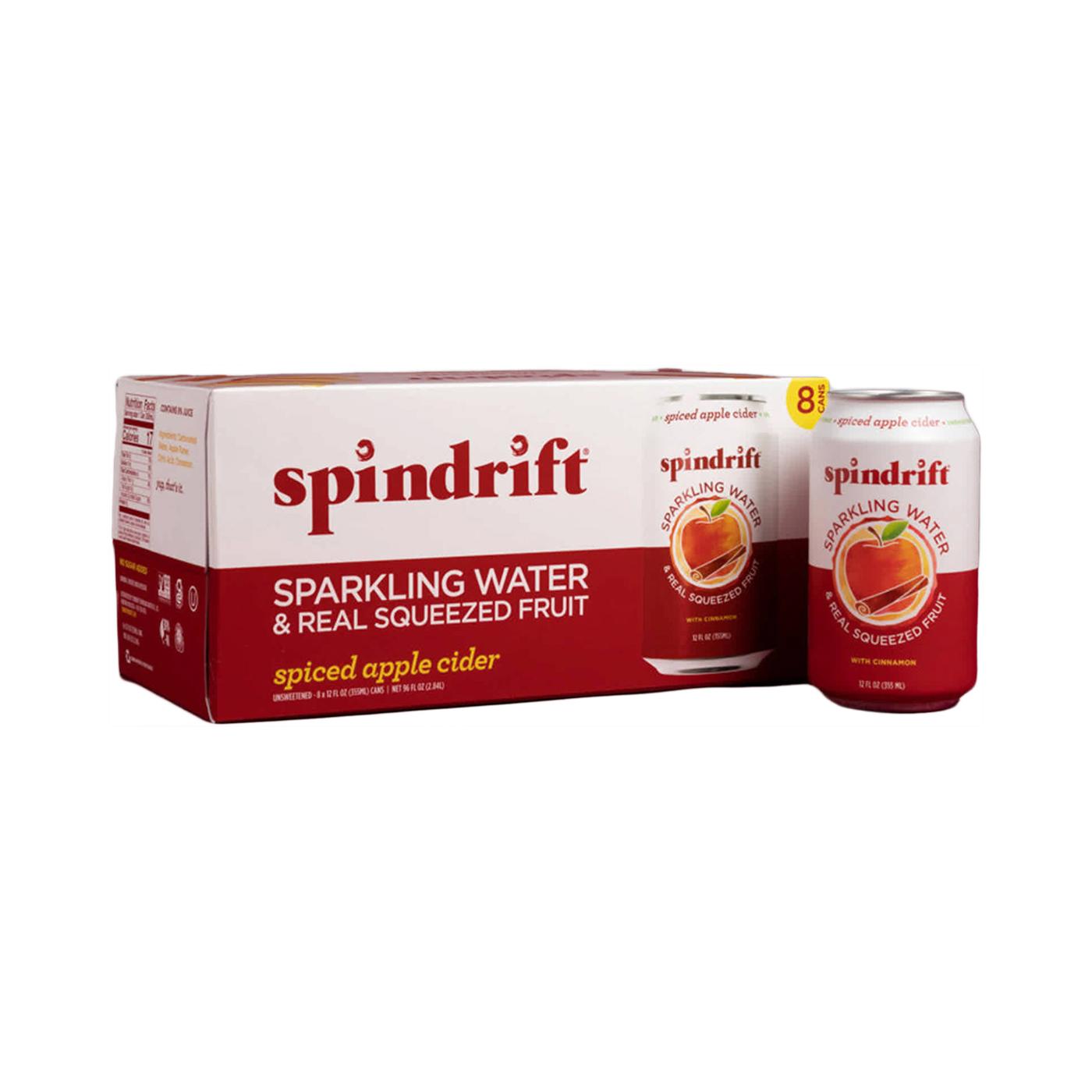 Spindrift Spiced Apple Cider Sparkling Water 12 fl oz (8 pack)
