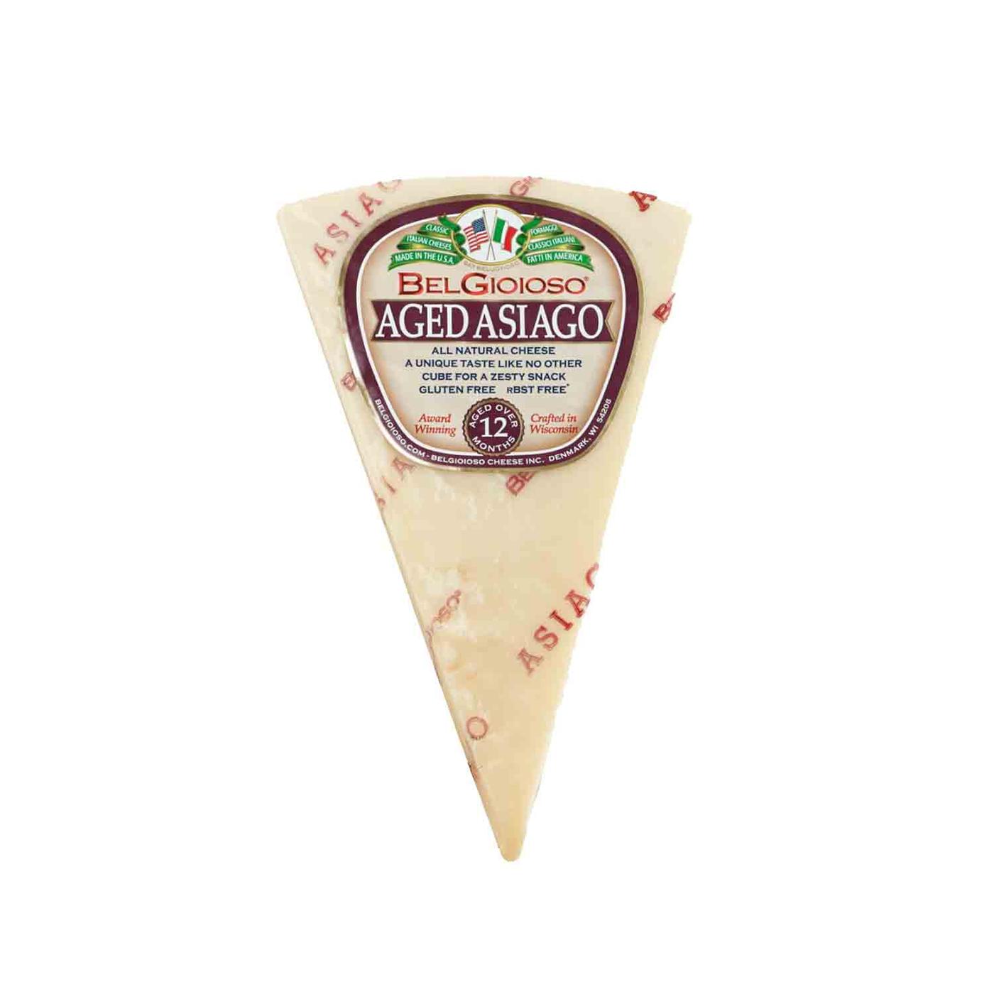 12 Month Aged Asiago Cheese Wedge, 8 Oz
