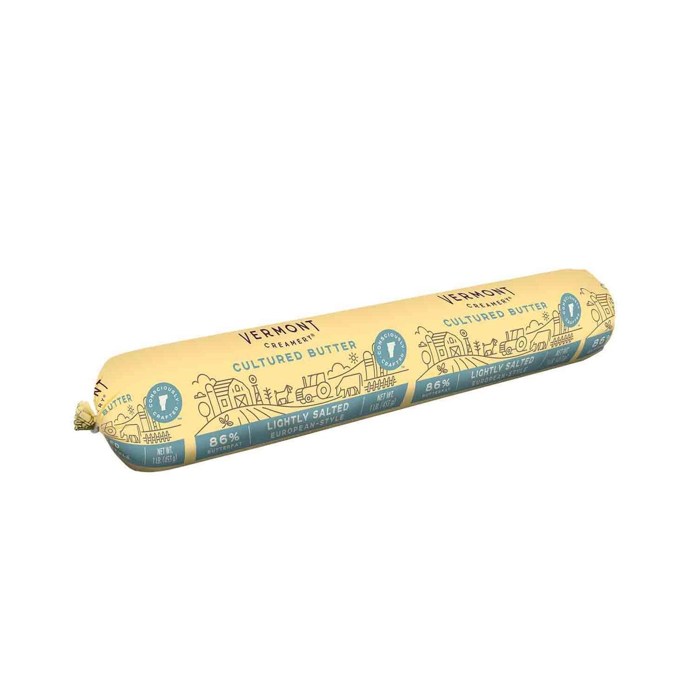 Cultured Butter Log, Lightly Salted, 86% Butterfat, 16 Oz