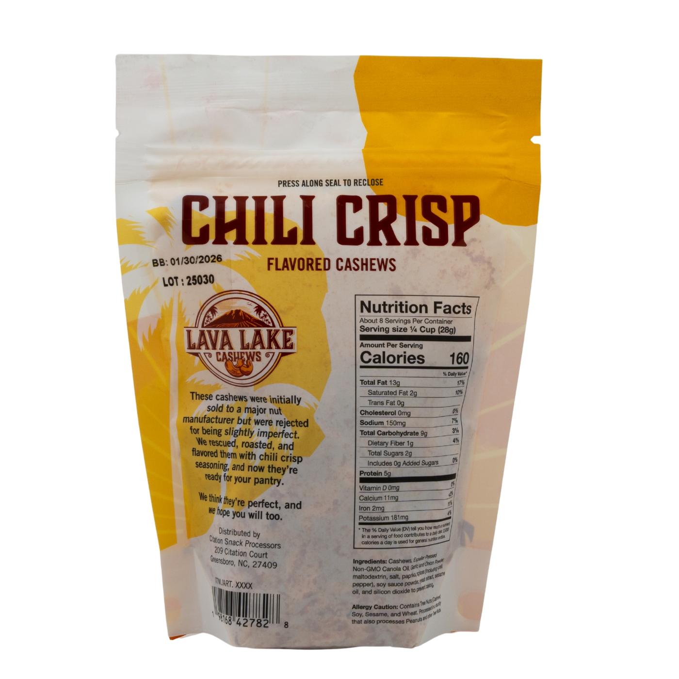 Cashews, Chili Crisp, 8 Oz