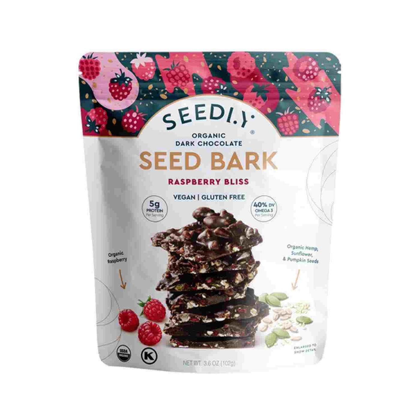 Organic Dark Chocolate Seed Bark, Raspberry Bliss, 3.6 Oz