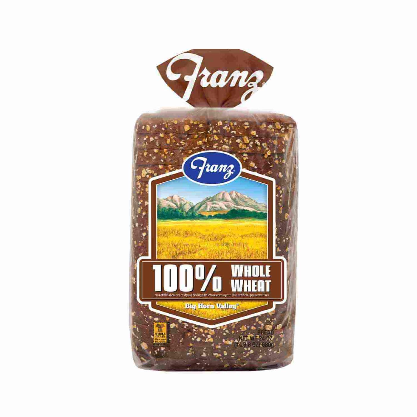 Sliced Bread, Big Horn Valley 100% Whole Wheat, 24 Oz