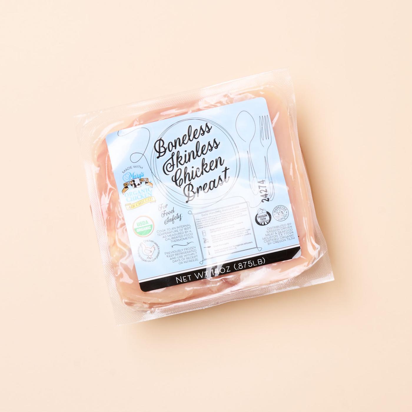 Organic Chicken Breast, Boneless Skinless, 14 Oz